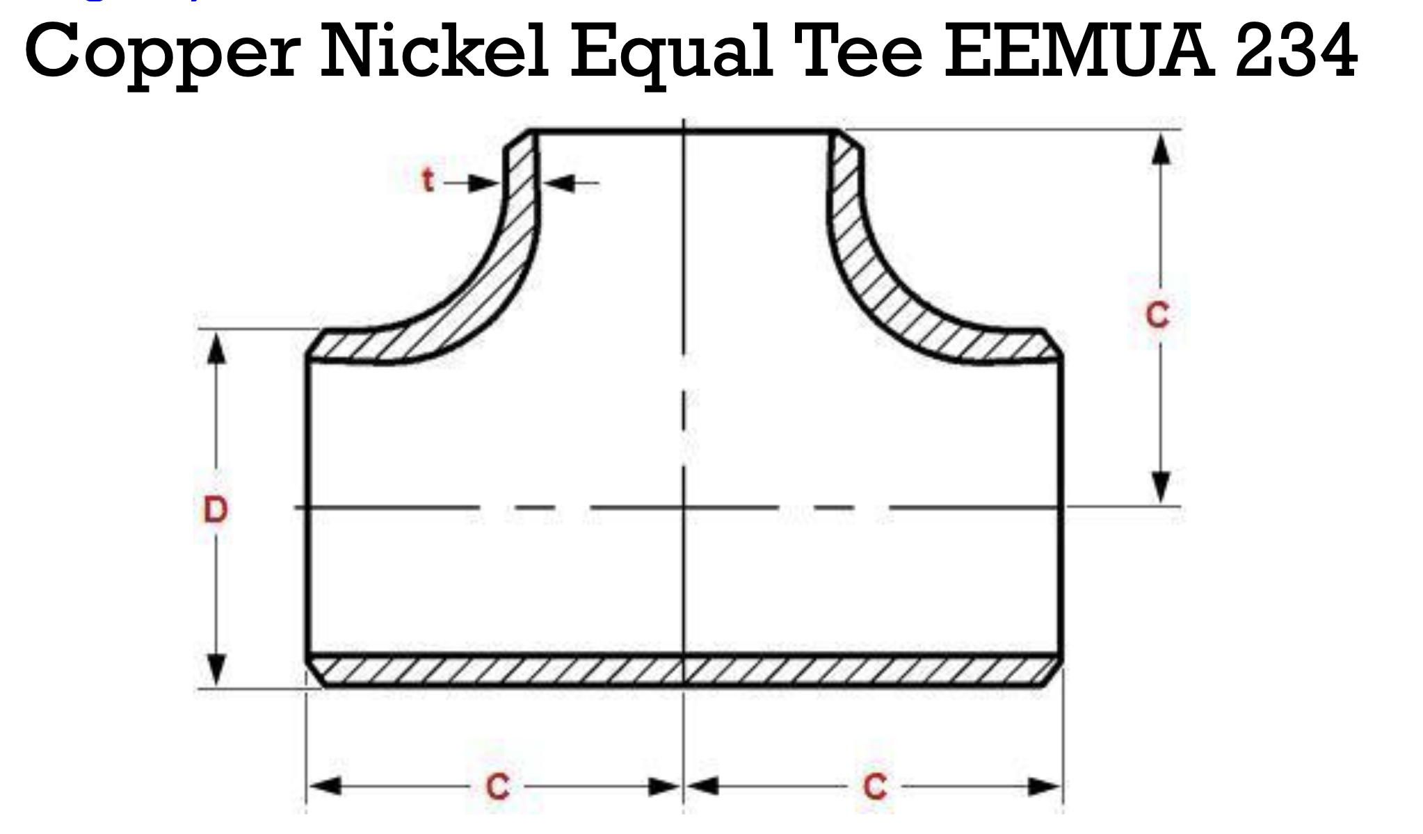 Copper Nickel Equal Tee EEMUA 234 - Thai Copper Alloy
